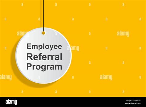 Employee Referral Program Hanging Sign Vector Human Resource Management Concept For Flyers