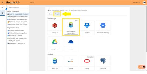 how to create azure data lake storage gen1 connection in electrik ai