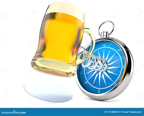 Beer With Compass Stock Illustration Illustration Of Navigational