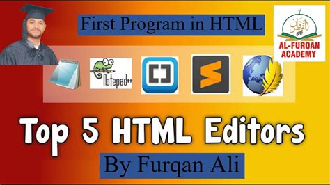 Html Editors How To Write First Program In Html Youtube