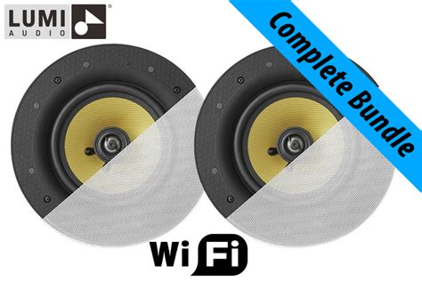 Lumi Audio 65 2 Way Wireless Wi Fi Frameless Speaker Set Supplied