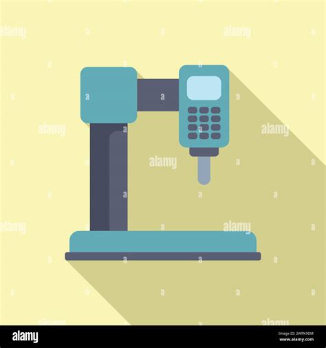 Digital Cnc Machinery Icon Flat Vector Lathe Steel Computer Design Stock Vector Image And Art