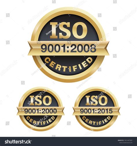 Iso 9001 Conformity Standards Icon 2000 Stock Vector Royalty Free