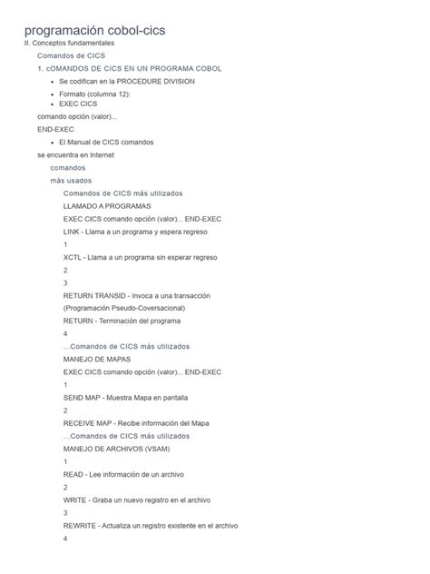 Conceptos Cics Cobol By Fernando Toledo On Prezi Next Pdf Ingeniería Informática