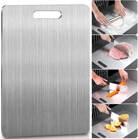 Stainless Steel Cutting Board For Kitchen Double Sided