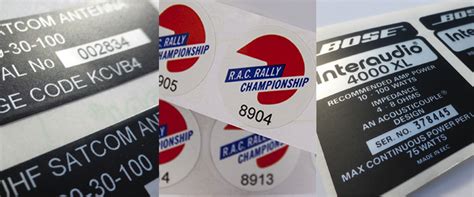 what are consecutively numbered labels