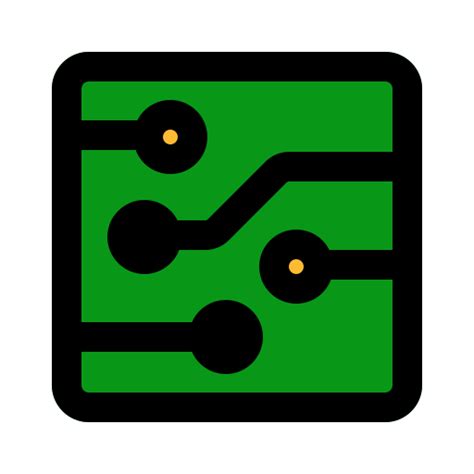 Pcb Board Generic Color Lineal Color Icon