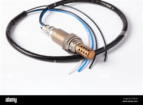 Universal Oxygen Sensor For Gasoline And Diesel Engines On White Background Lambda Probe