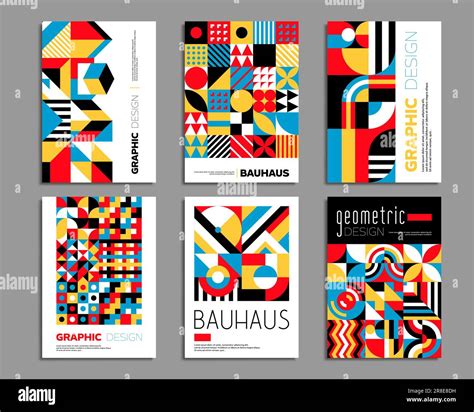 Bauhaus Posters Design Layouts Geometric Abstract Background Patterns