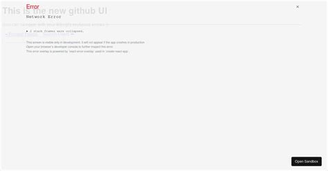 new github ui workshop forked codesandbox