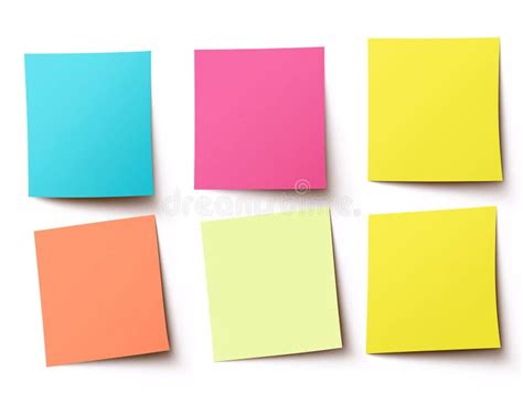 A Collection Of Colourful Sticky Notes Are Arranged In A Row Stock Illustration Illustration