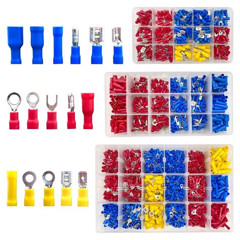 2804501200pcs Insulated Cable Lugs Assortment Electric Wire