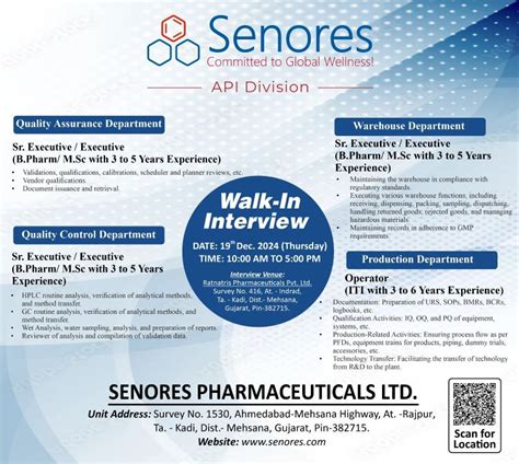 Jagruti Patel On Linkedin Walk In Drive For Our Api Unit