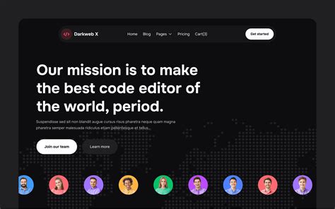 Dark Mode Saas Webflow Template Darkweb X Brix Templates