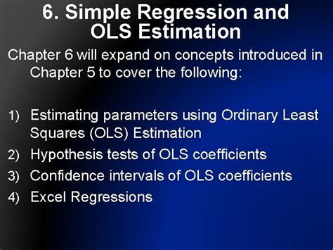 Simple Regression And OLS Estimation Chapter