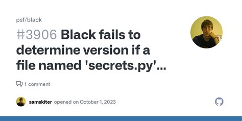 Black Fails To Determine Version If A File Named Secretspy Is