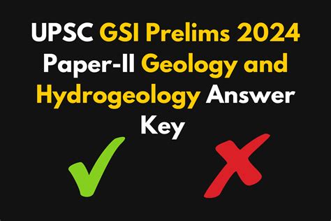 Upsc Gsi Prelims 2024 Paper 2 Geologyhydrogeology Answer Key
