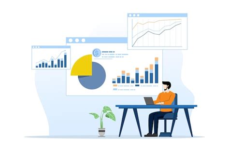 Premium Vector Data Analysis With Entrepreneurs Reporting Analytical