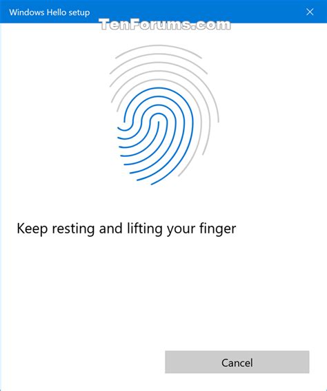 Add Or Remove Fingerprint For Account In Windows Tutorials