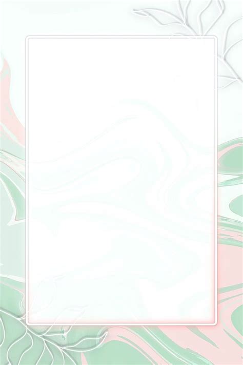 Neon Lights Rectangle Frame With Leaves Vector