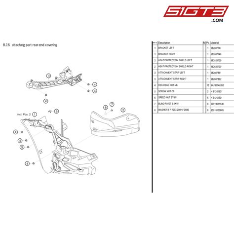 HEAT PROTECTION SHIELD LEFT - 982825729 [PORSCHE 718 Cayman GT4 ...