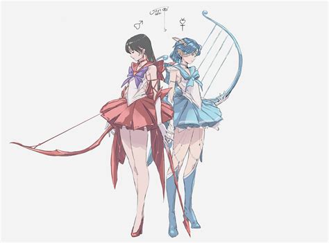 Hino Rei Mizuno Ami Sailor Mercury Sailor Mars Anime Adult Bishoujo