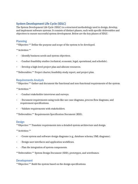 system development life cycle pdf software development process computer science