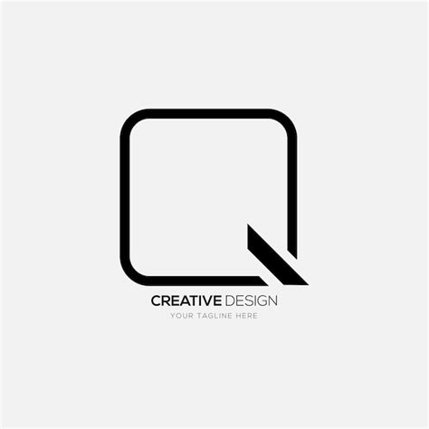 Premium Vector Creative Letter Q Minimal Rectangle Shape Logo