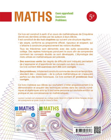 Mathématiques 5ème Cours Approfondi Exercices Et Problèmes