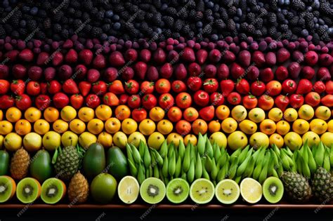 Premium Photo Exploring The Vibrant Array Of Fruits A Colorful