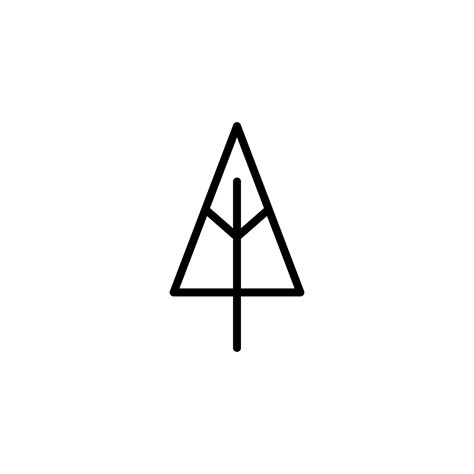 Tree Icon With Outline Style Vector Art At Vecteezy
