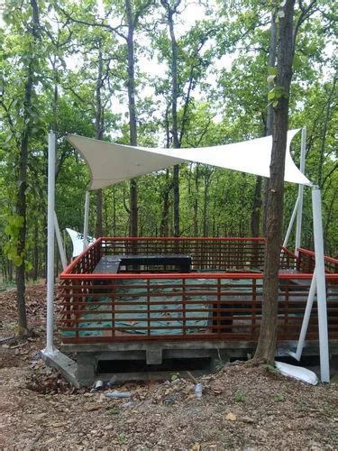 Modular Mild Steel Hyper Shape Tensile Structure At ₹ 280 Sq Ft In Noida