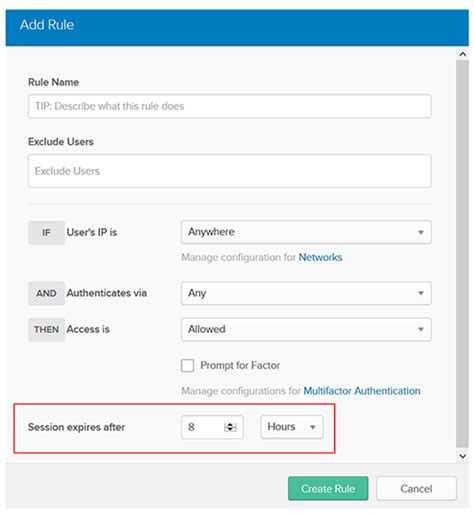 enforce a limited session lifetime for all policies okta classic engine