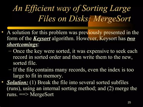 Cosequential Processing And The Sorting Of Large Files Ppt