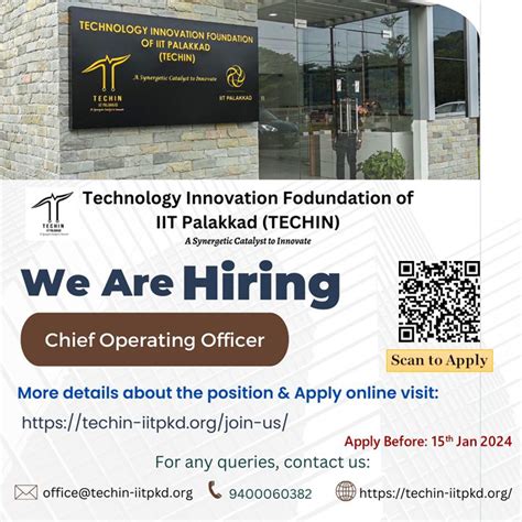Hiring Alert Techin Of Iit Palakkad Is On The Lookout For An Exceptional… Indian Institute Of