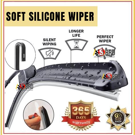 Perodua Kelisa 3 Section Wiper Silicone Wiper Blade Wiper Besi Soft