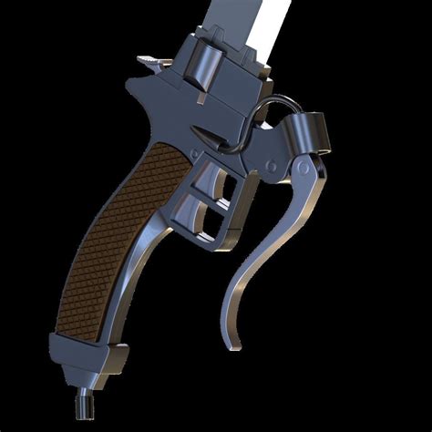 Attack On Titan 3d Maneuver Gear Odm Sword 3d Model 3d Printable Cgtrader
