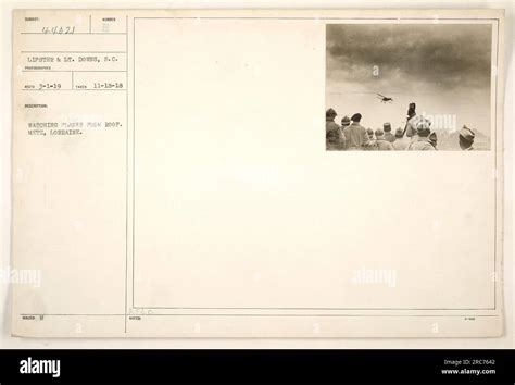 Lieutenant Lipster And Lieutenant Downs Observing Planes From The Roof In Metz Lorraine During