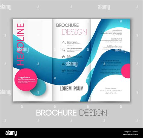 Vector Template Leaflet Design With Color Lines Stock Vector Image And Art Alamy