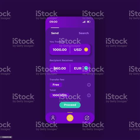 Money Operations Application Smartphone Interface Vector Template