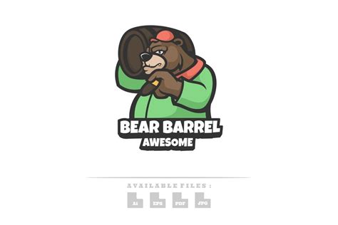 Bear Barrel Logo Graphic By Maikofarazhatta · Creative Fabrica