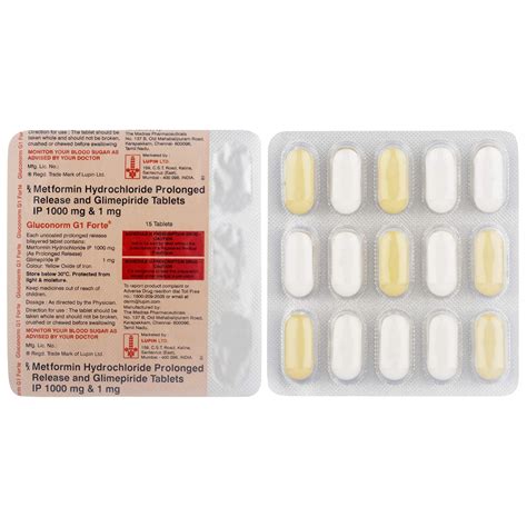 Gluconorm G 1 Forte Tablet Rogini Pharmacy