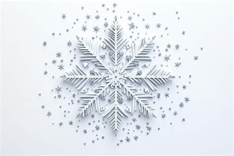 A Large Stylized Snowflake With Intricate Geometric Patterns Premium AI Generated Image