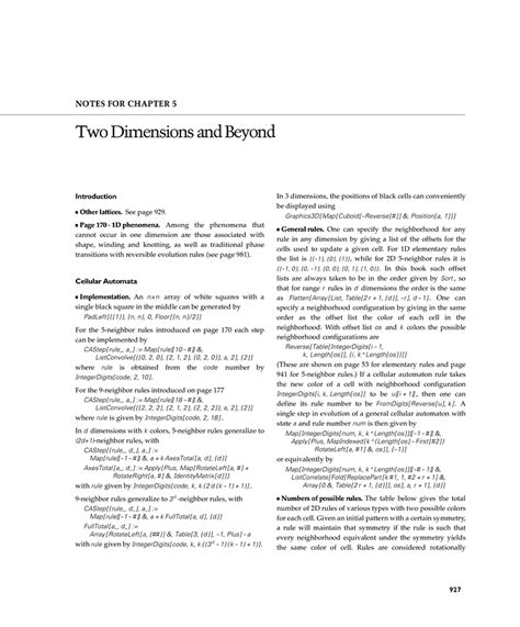 Notes For Cellular Automata A New Kind Of Science Online By Stephen Wolfram Page 927
