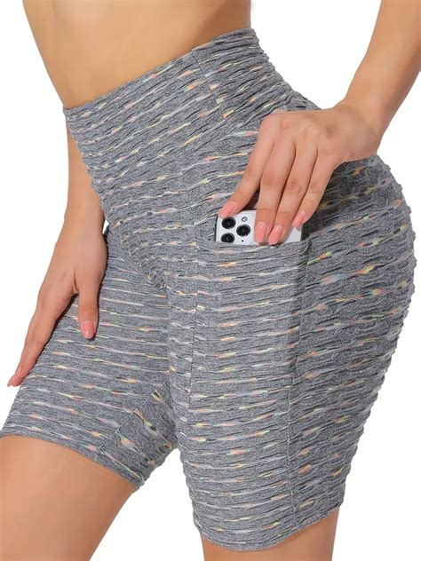 프린트 하이웨이스트 레깅스 운동 슬림 엉덩이 리프팅 레깅스 여성 의류 Temu