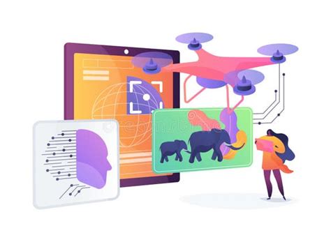 Ai Environmental Monitoring Drones Abstract Concept Vector Illustration Stock Illustration