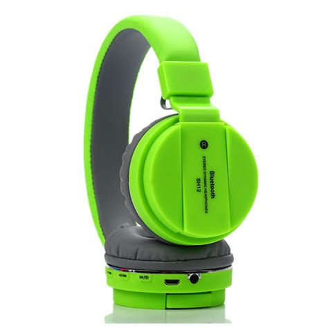 Buy Tech Gear Premium Wireless Bluetooth Headphone With FM And SD Card Slot Green Online 644