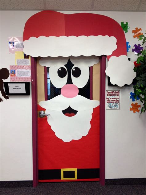 Оформление двери на новый год в школе фото