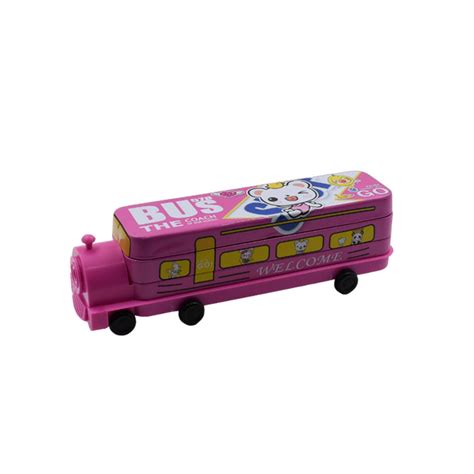 Double Decker Magic Bus Compass 2 Layer Metal Bus Compass Pencil Case
