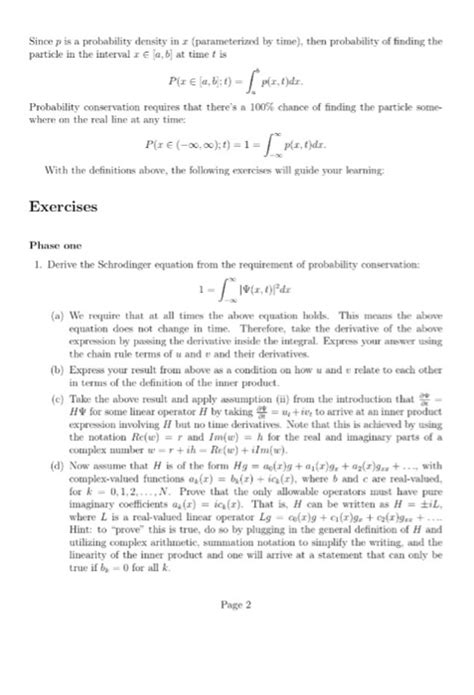 Derivation Of The Schrodinger Equationapplication